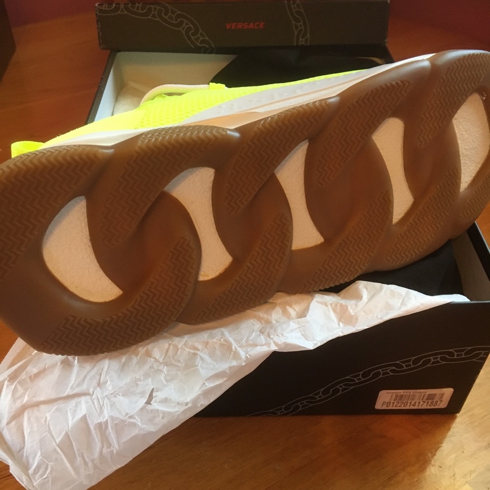 Versace Chain Reaction Neon Green Runners, Brand New … - Gem